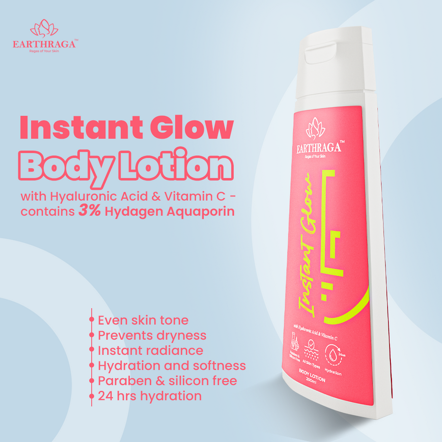 Earthraga Instant Glow Body Lotion | Glow-Boosting Moisturizer with ...